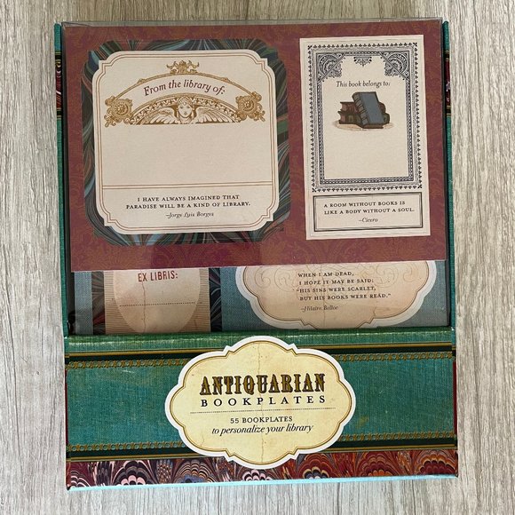Potter Style | Office | Set Of 55 Antiquarian Bookplates Stickers ...